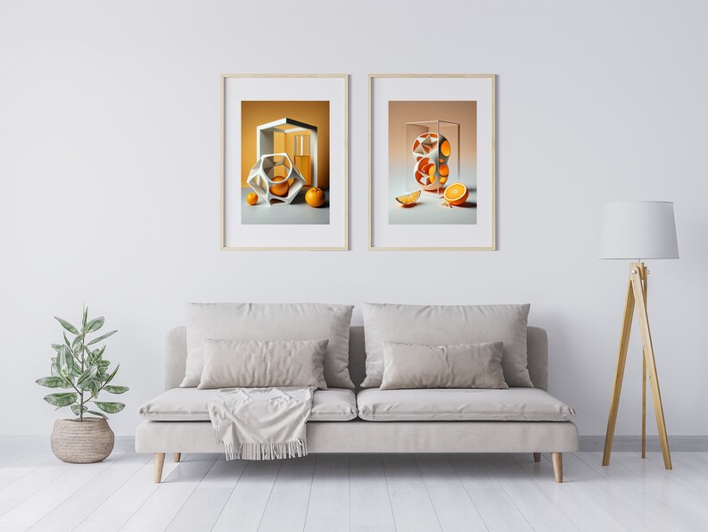 Abstract Orange Still Life Printable Wall Art Print Floral - Etsy