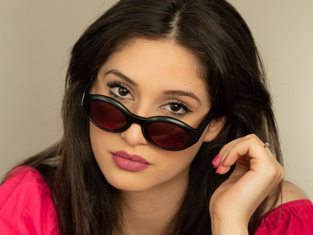 1990s Fendi SL 7580 Vintage Oval Sunglasses Matte Black - Etsy