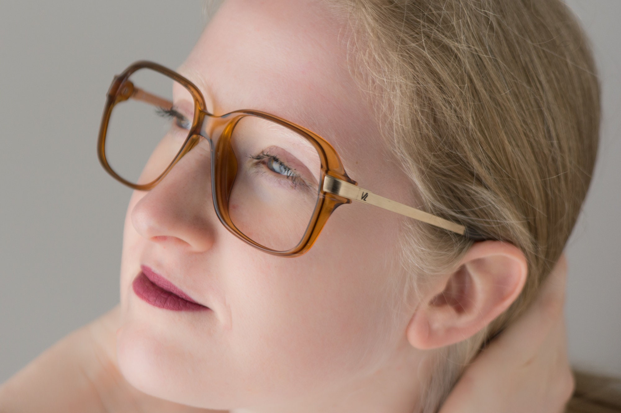 80s Vintage Oversized Eyeglasses Squared Viennaline Etsy
