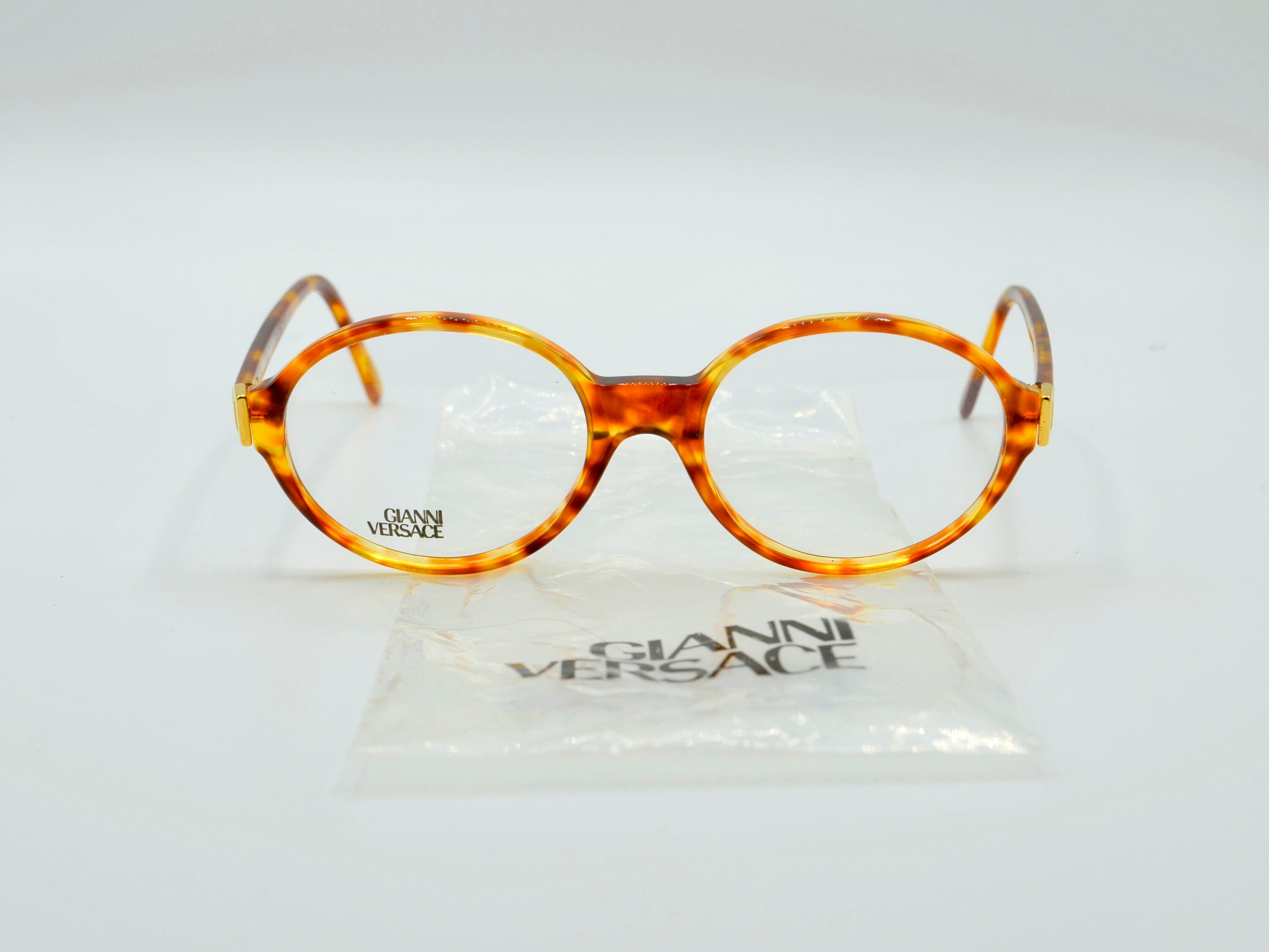Versace Tortoise Eyeglasses Oval Frame Vintage 1980s V52 - Etsy