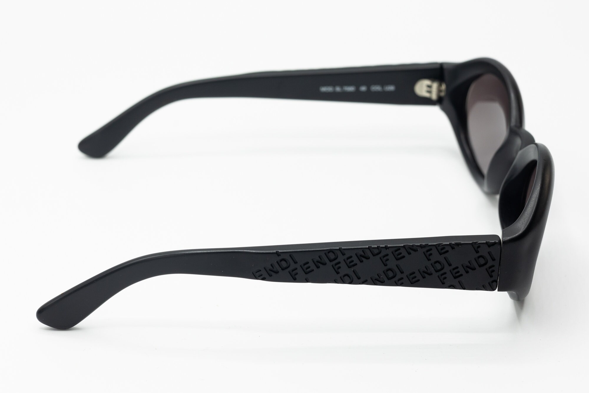 1990s Fendi SL 7580 Vintage Oval Sunglasses Matte Black - Etsy