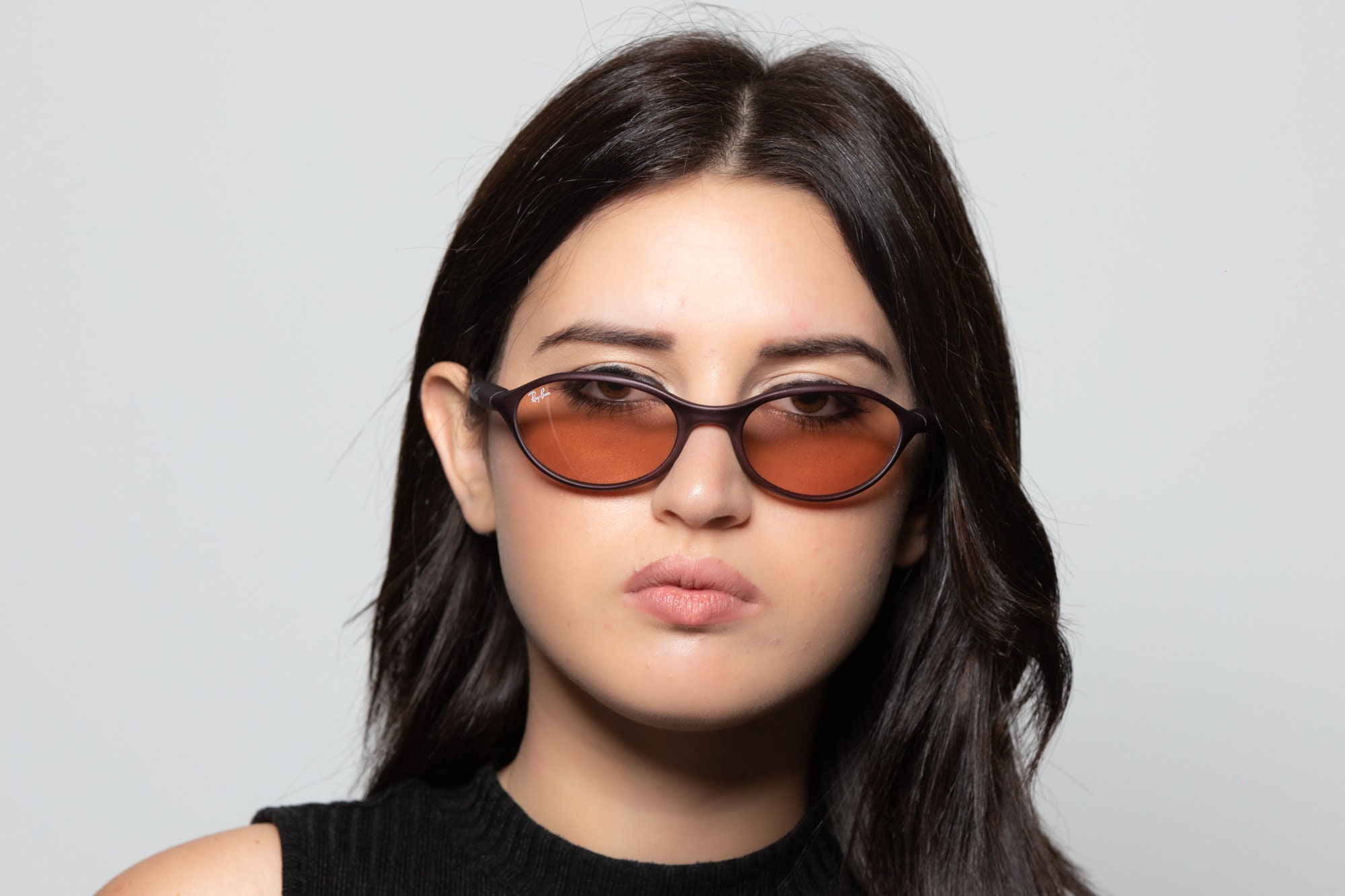 2000s RAY BAN 2045 Oval Sunglasses Matte Maroon - Etsy Canada