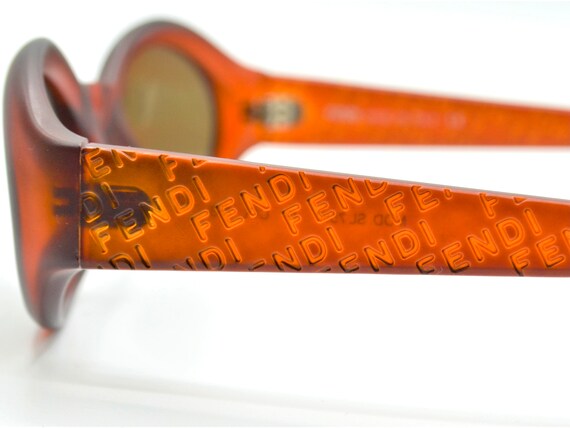 Fendi oval sunglasses vintage 90s logo engraved on te… - Gem