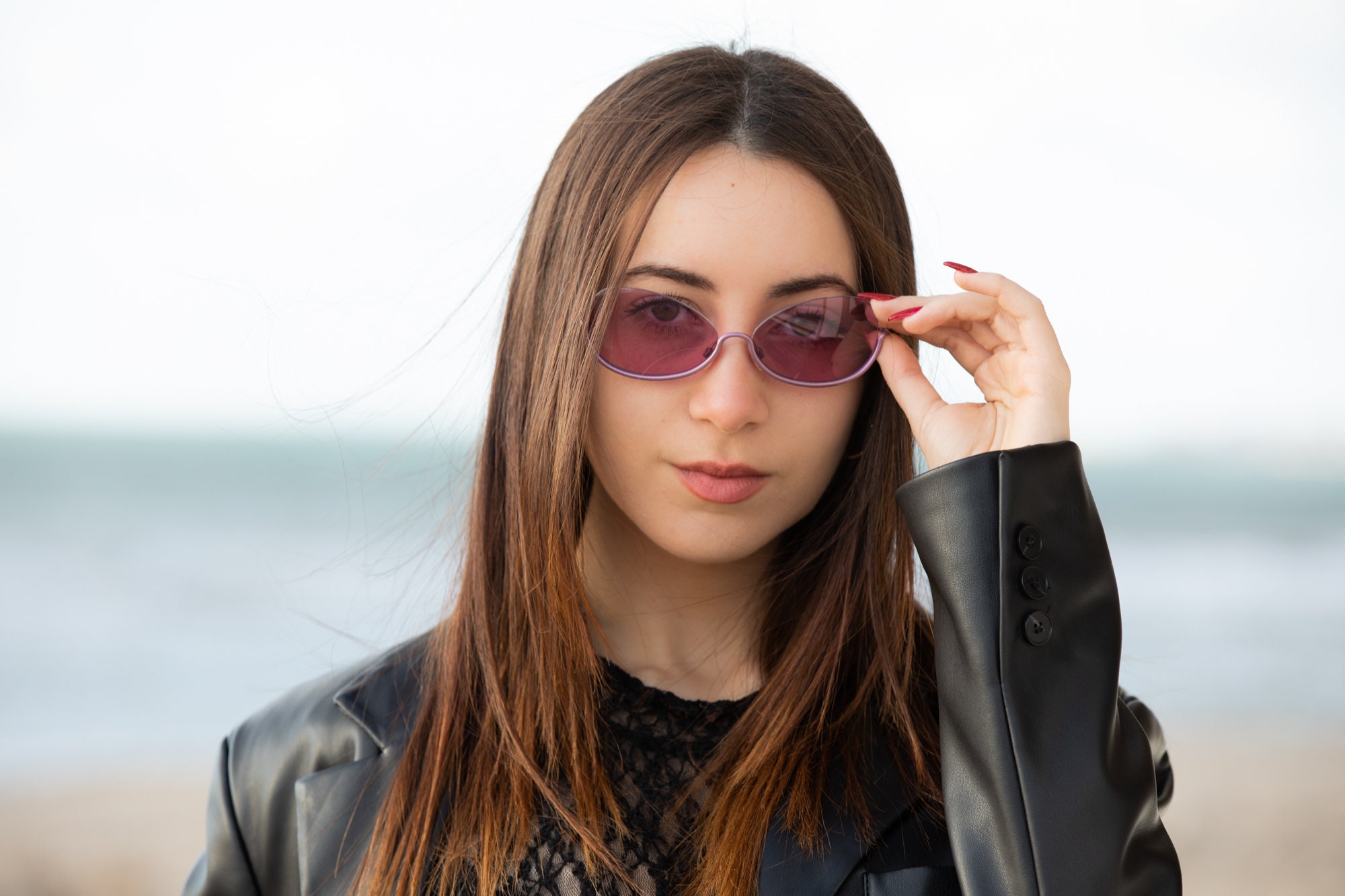 Fornarina 2000s Pink Oval Sunglasses Half Rim NINA 12s - Etsy