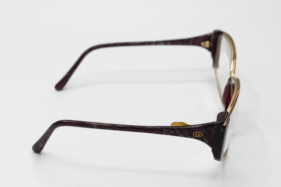 Vintage Gucci Eyeglasses 1980s Oversized Gold And Bor… Gem