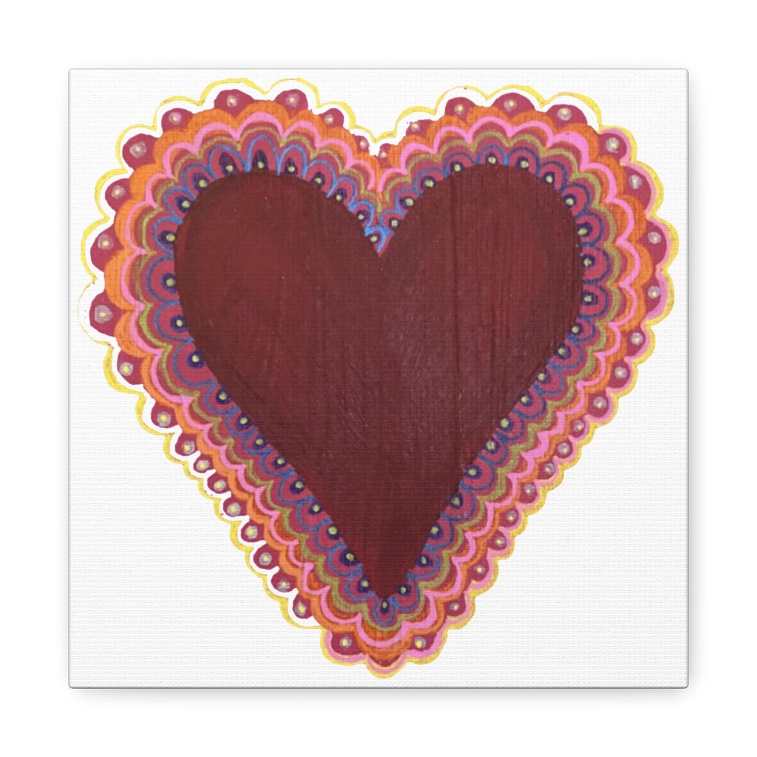 Anatomy of a Heart, Canvas Print, Ready to Hang Wall Art, Living Room ...