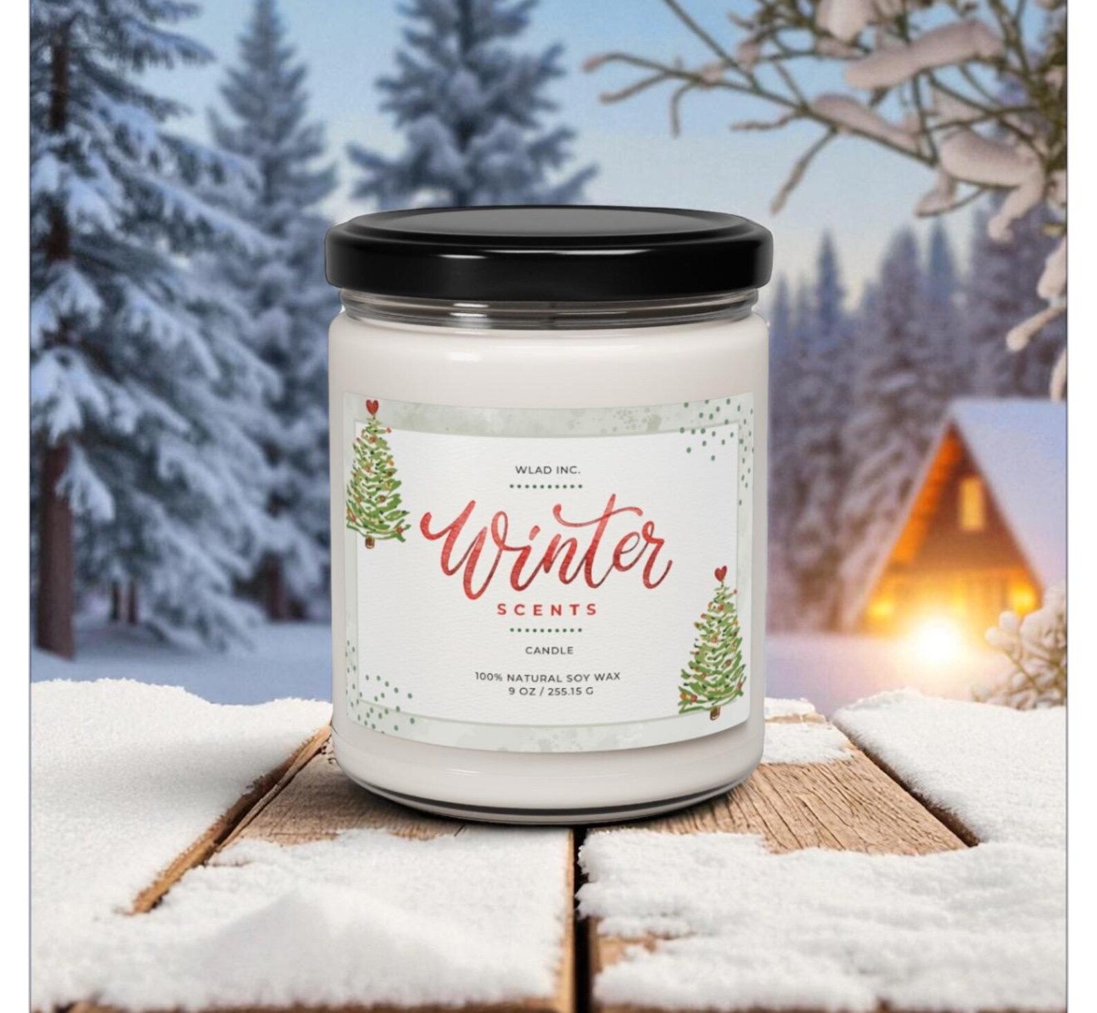 Merry and Bright 9oz. Soy Candle | Sea Salt, White Sage, Cinnamon ...