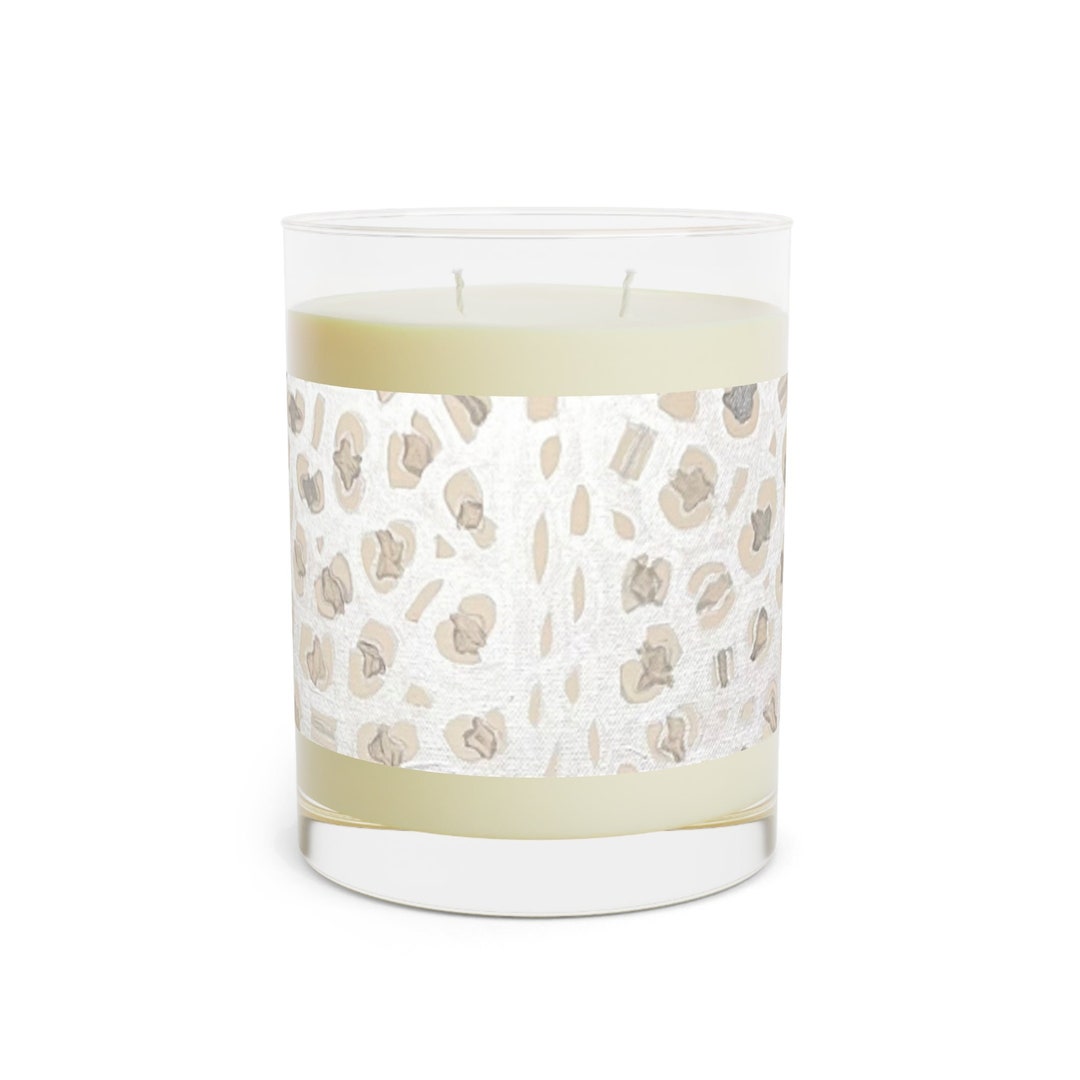 LEOPARD PRINT CANDLE Wing Light Art Designs Silver Leopard Scented ...