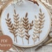 Waving Wheat Embroidery Pattern | PDF Pattern With Instructions | Make ...