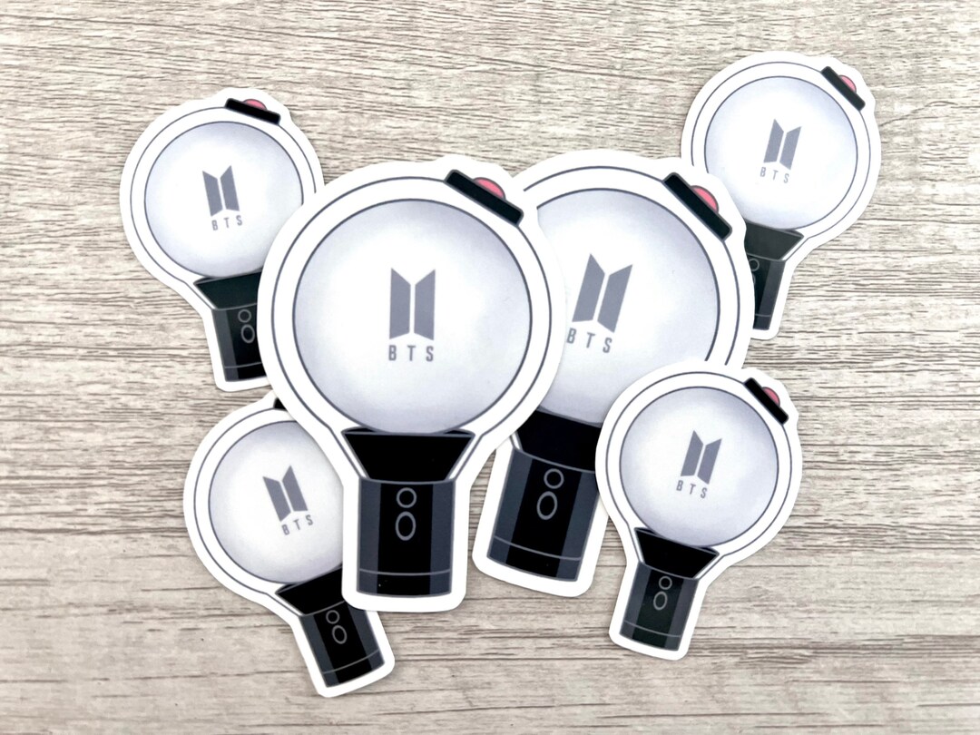 BTS Lightstick Stickers | BTS Matte / Glossy / Holographic Stickers - Etsy