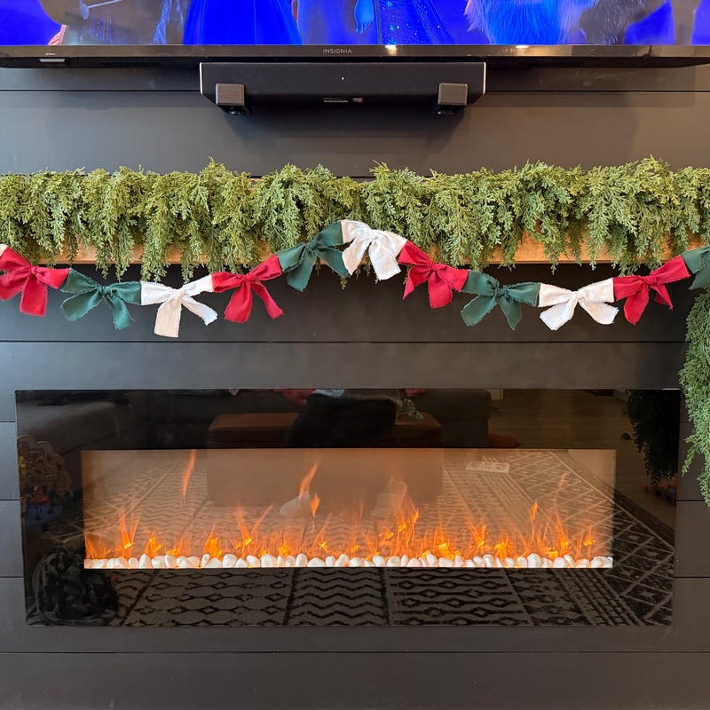 Red Felt Bow Garland - Etsy