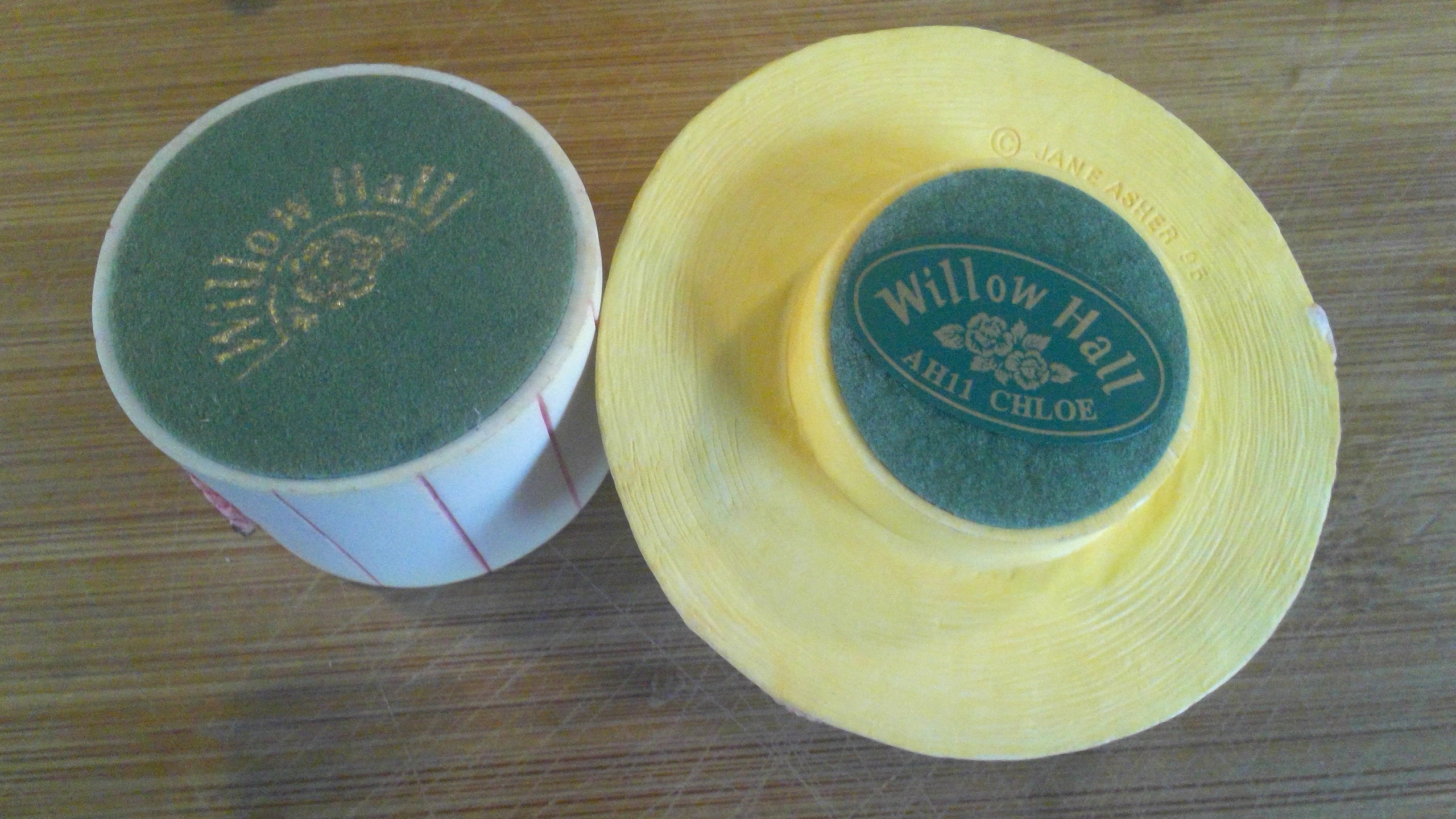 Retired Jane Asher Collection Hat Trinket Box By Willow Hall Porcelain ...