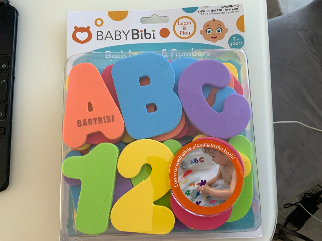 Baby Bibi 36-piece Set. Stick-on Foam Letters & Numbers - Etsy