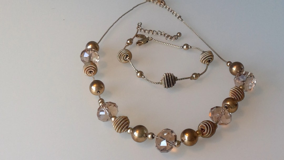 M&S Gold Tone Jewellery Set - Etsy