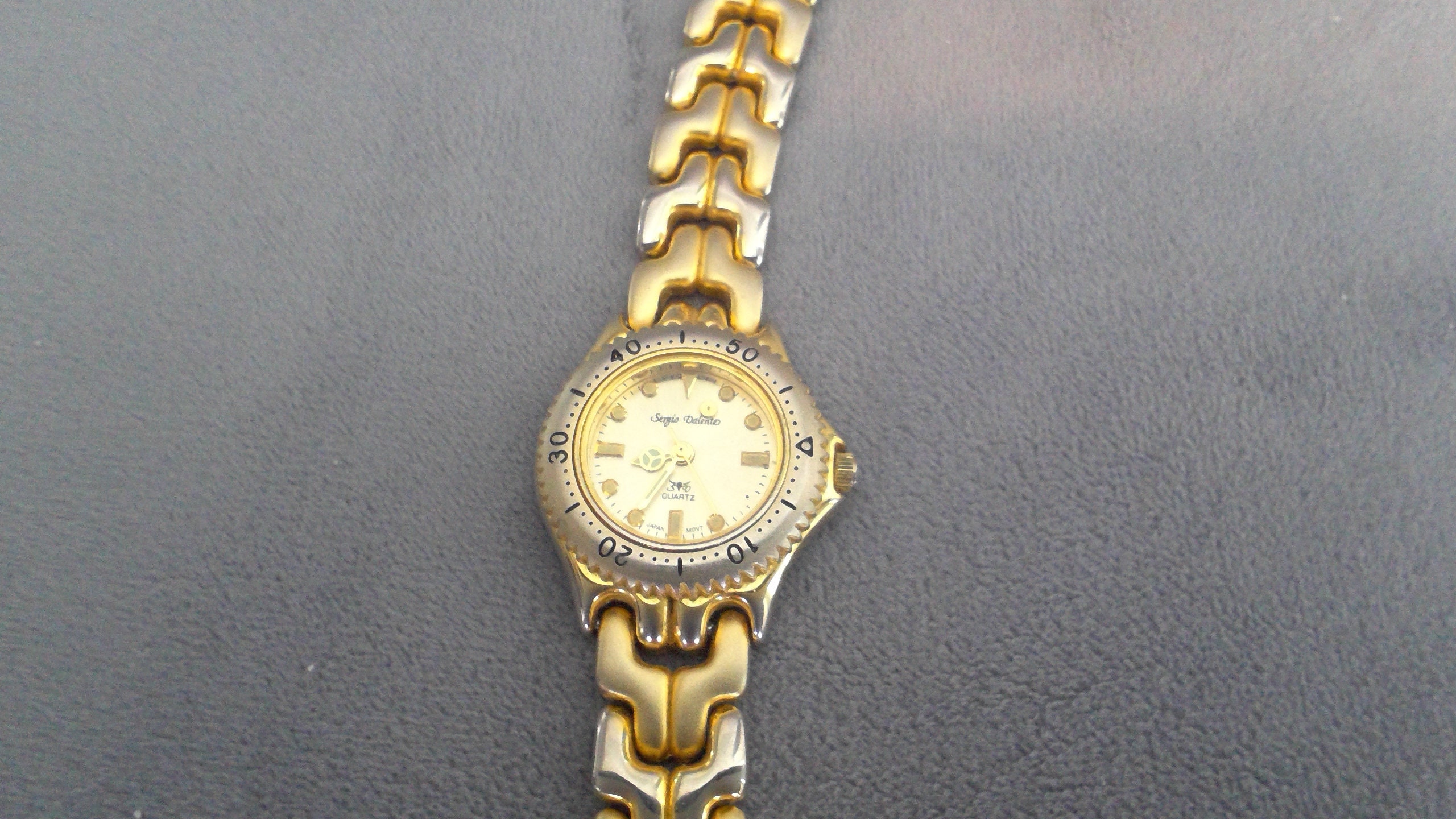 SERGIO VALENTE Japan MOVT Quartz Golden Ladies Watch With Stainless ...