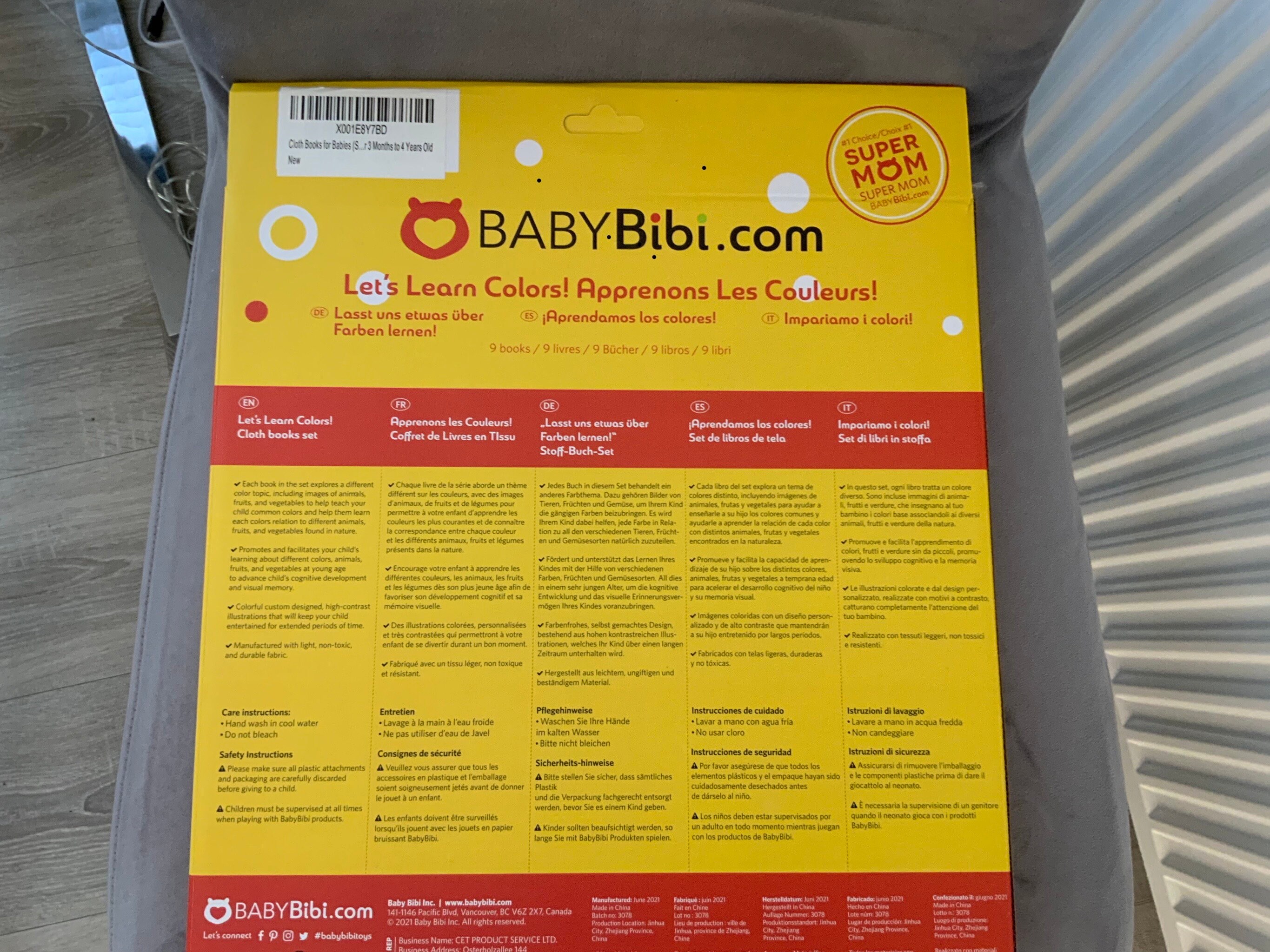 Baby Bibi Let's Learn Colours Cloth Book Set - Etsy