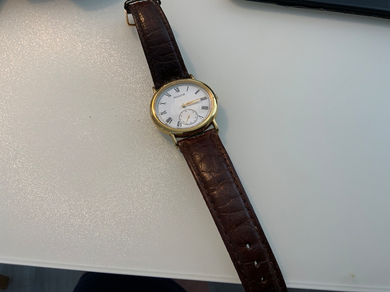 Vintage Mens Accurist Dress Quartz Watch - Etsy