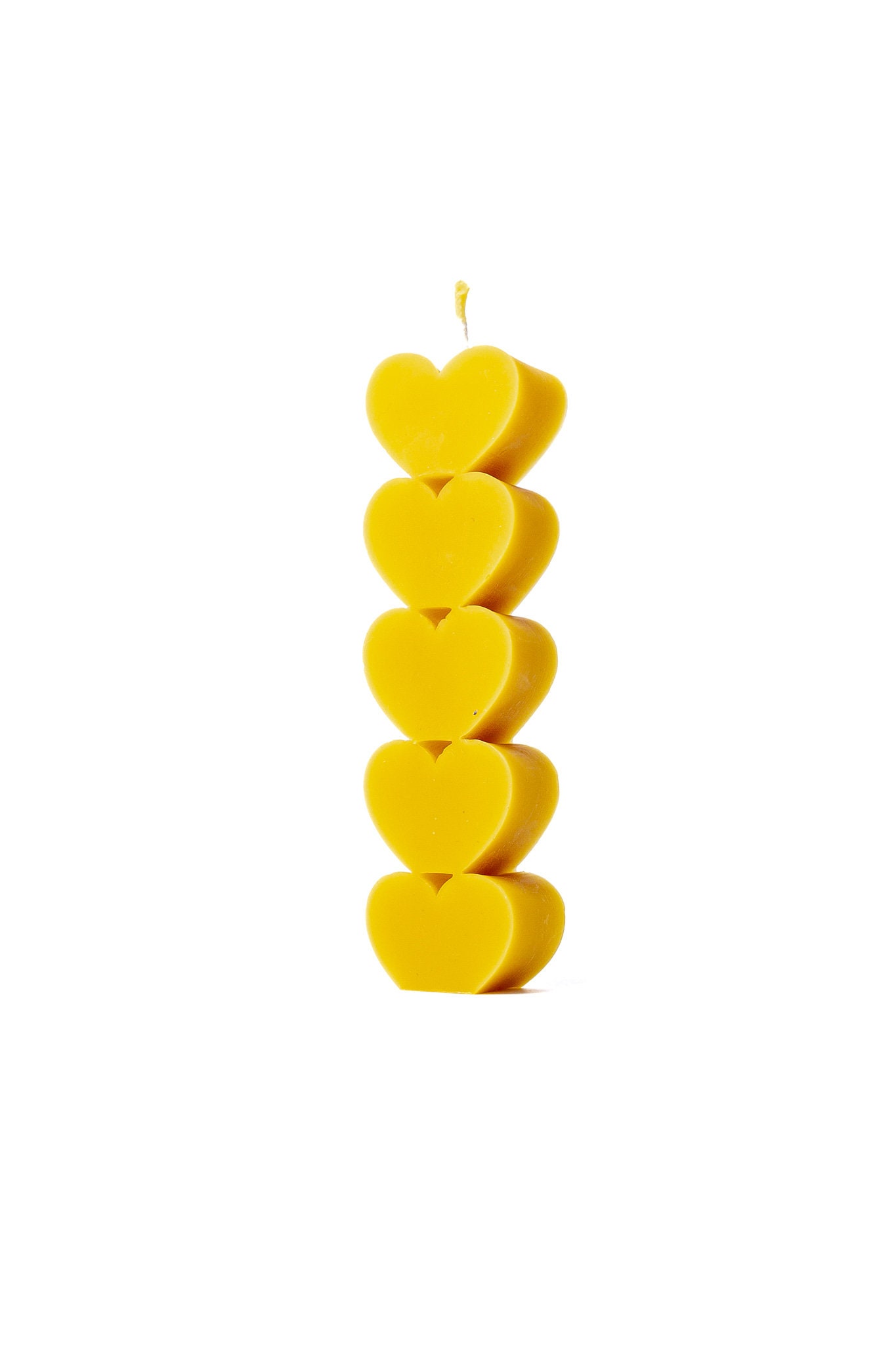Heart Shaped Pillar Candle Long Heart Shape Candle Home Decor Beeswax Candle - Etsy