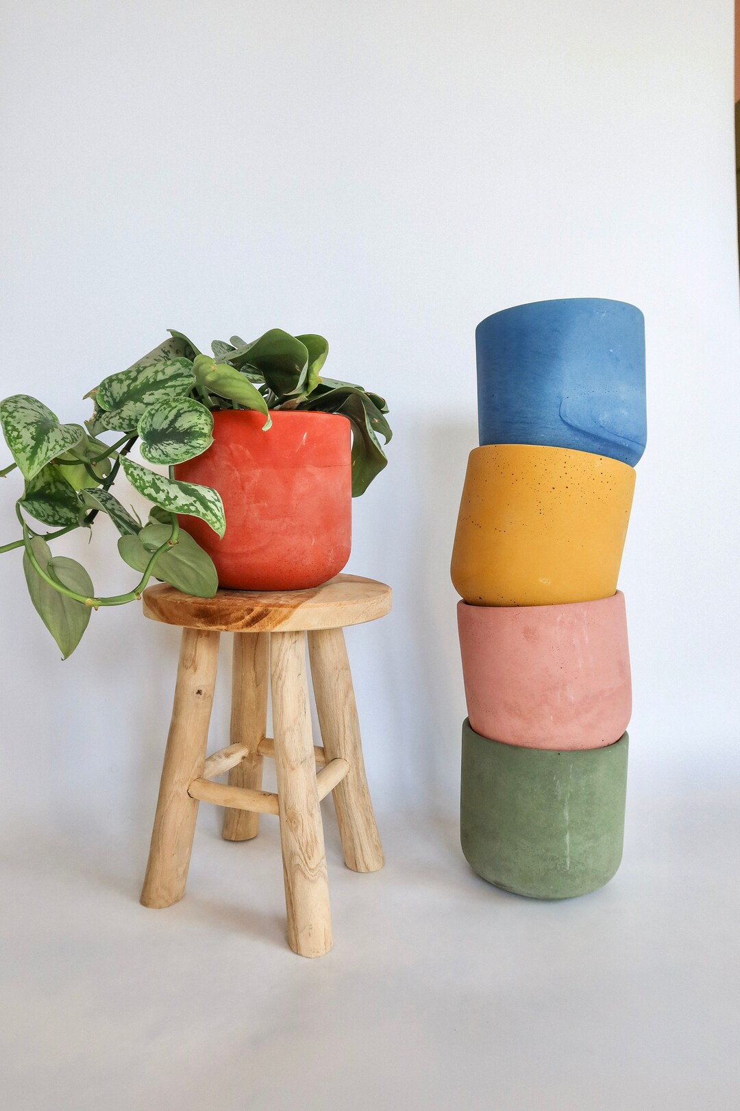 Extra Large Concrete Planters Minimalistic Concrete Plant Pot Concrete ...