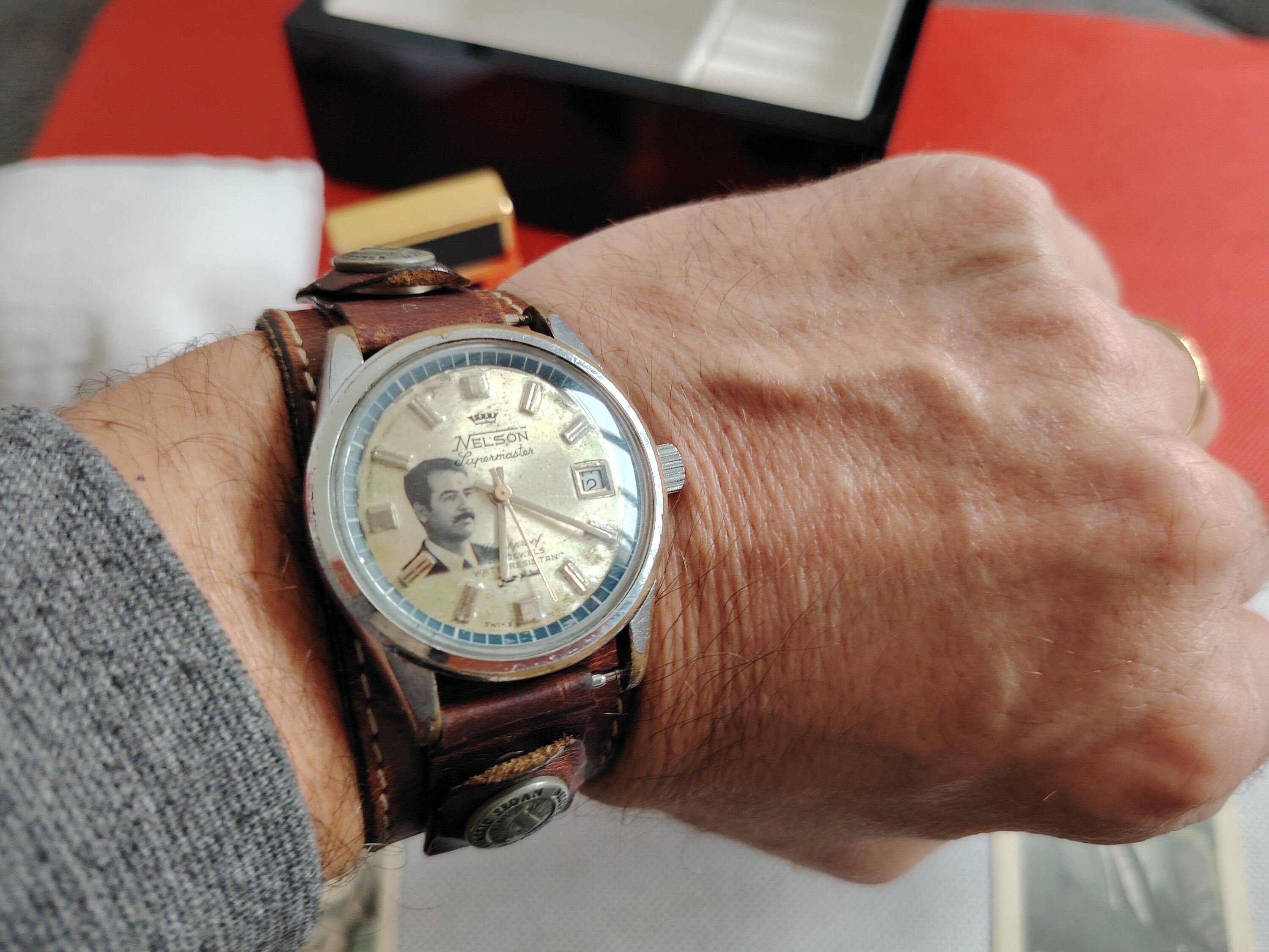 Old Swiss Mechanical Watch Nelson Supermaster of the Iraqi President ...