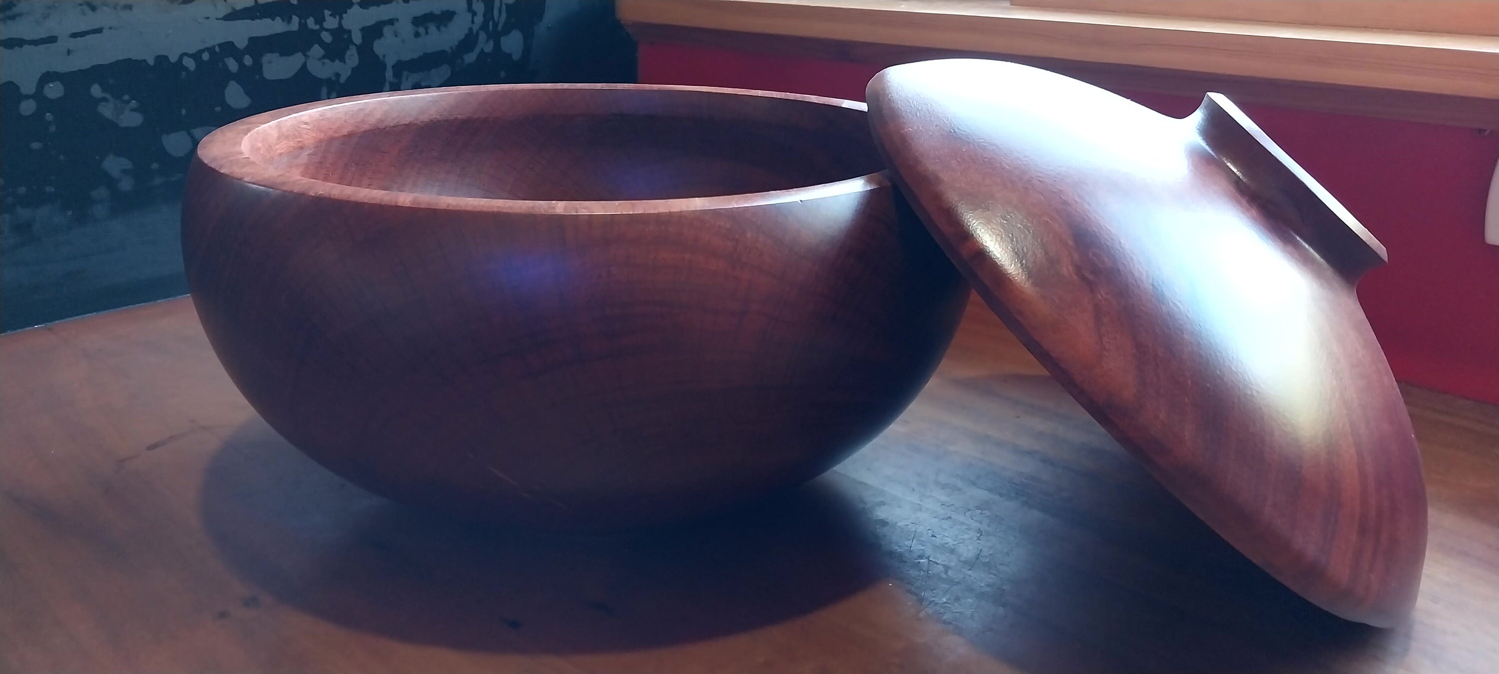 SALE Large Jarrah Tree Bowl Lid Tasmania Handmade Brown Bowl Australia ...