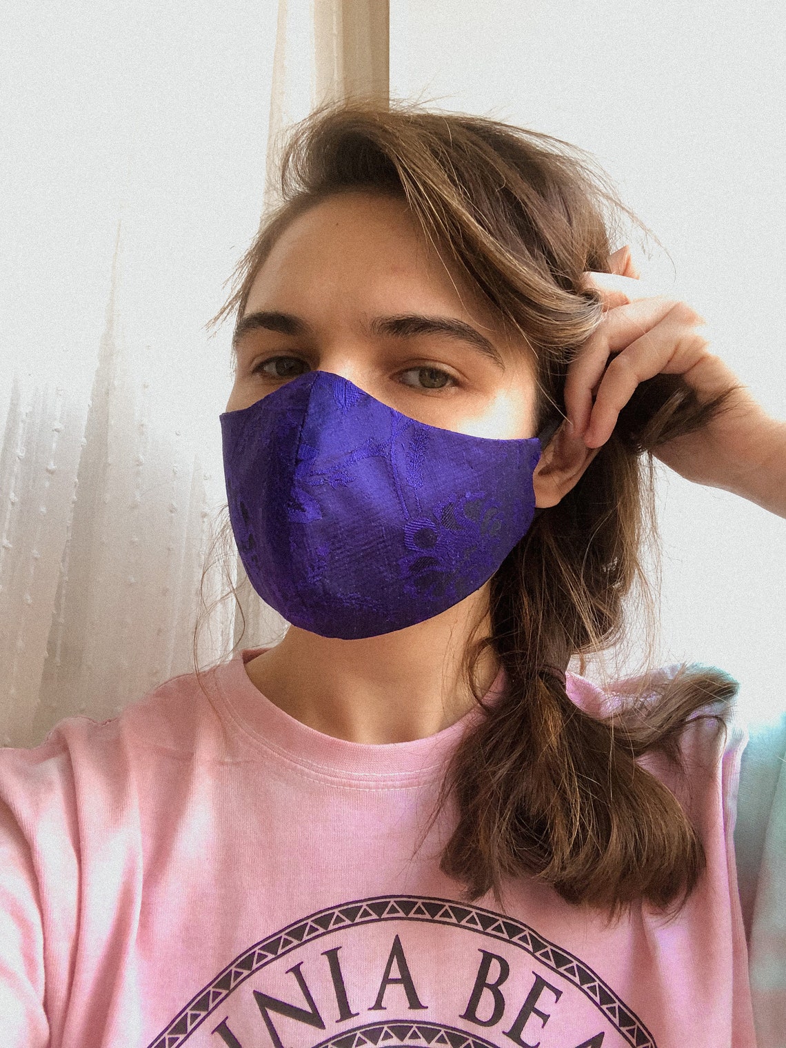 Reversible Two Sided Face Mask Amazing Purple Designer | Etsy