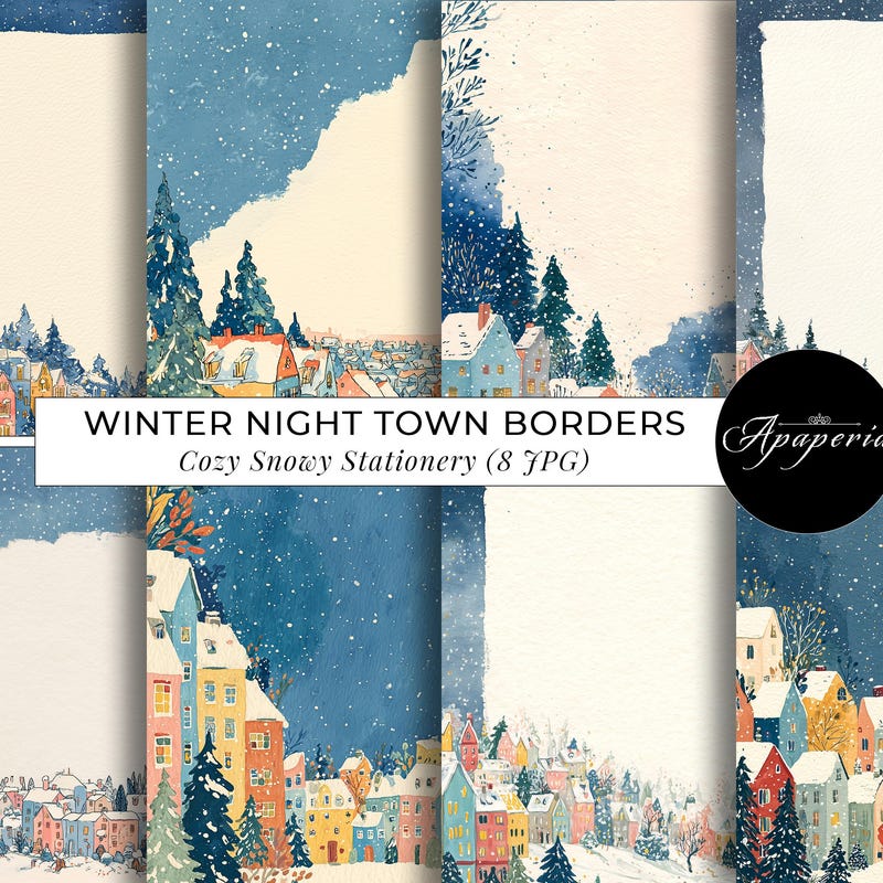 Winter Scenes Border - Etsy