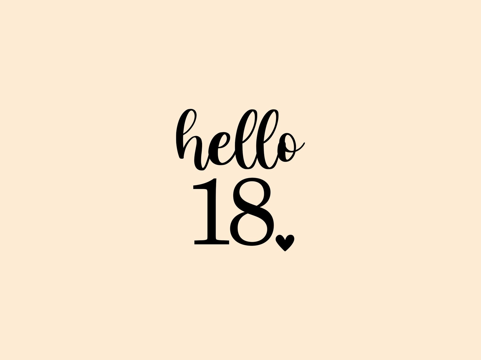 18th Birthday Svg and Png Files Hello 18 Cut File and - Etsy