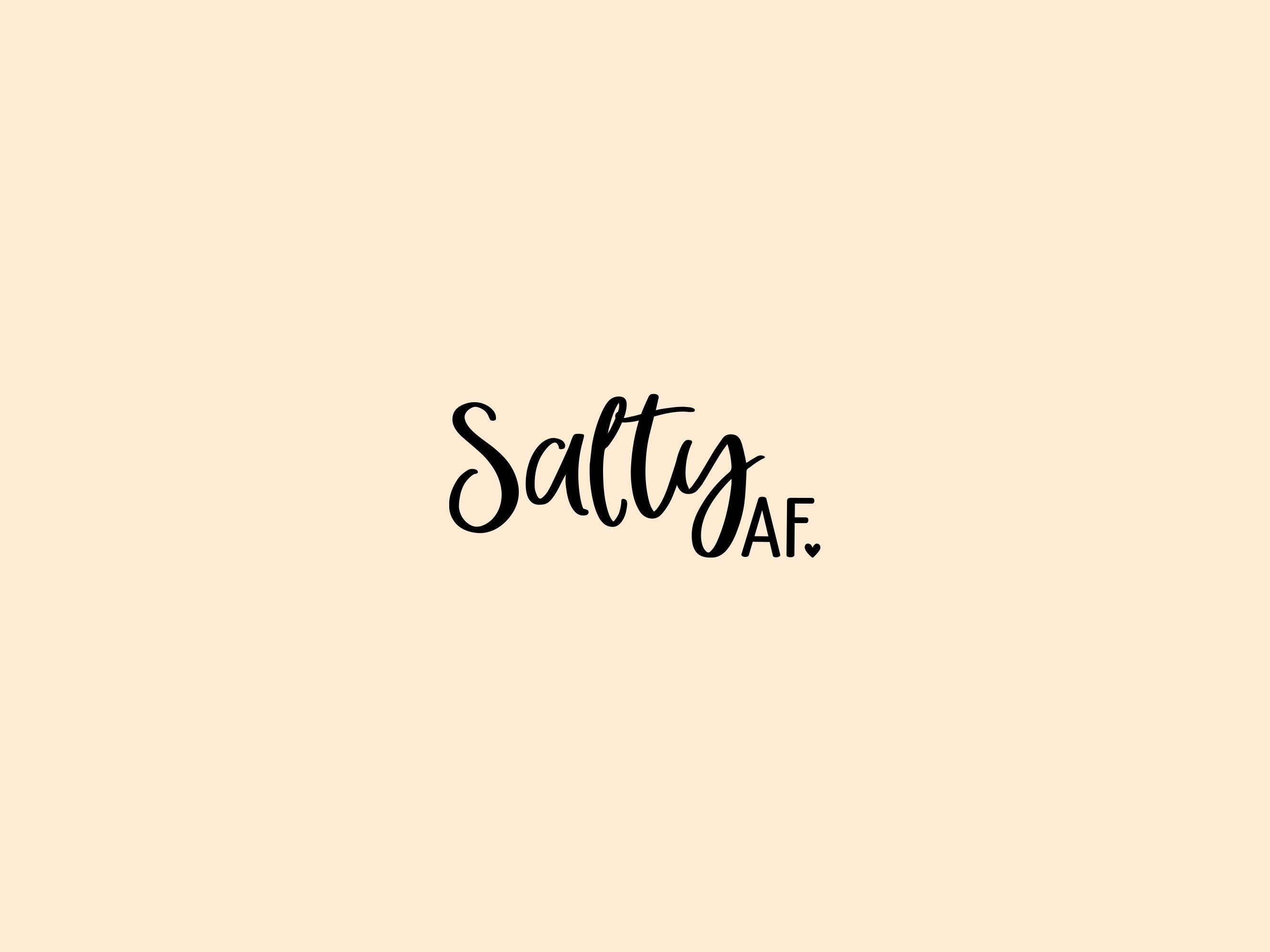 Salty AF Svg and Png Files Cut File Print File - Etsy Australia