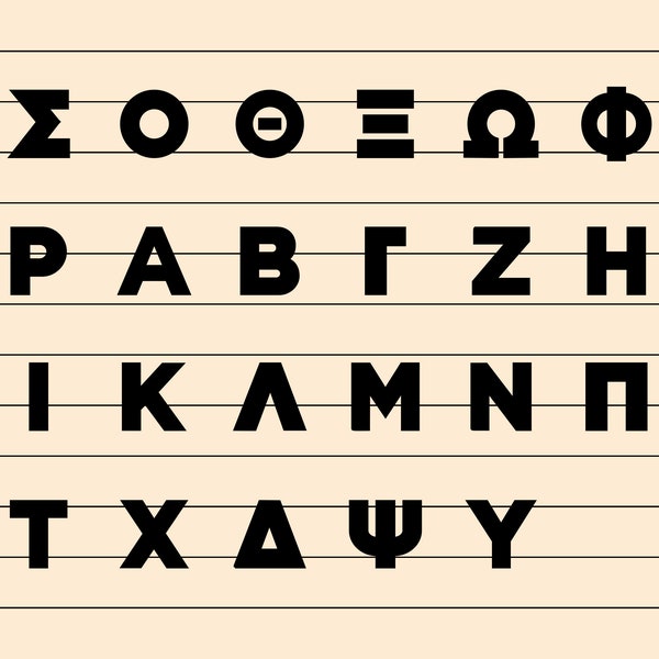 Canva Greek Letters - Etsy