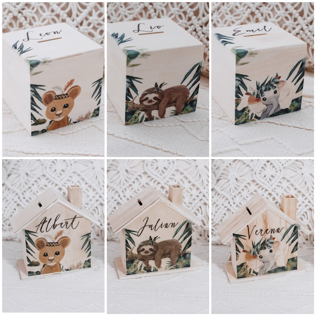 Money Box Money Box With Names Money Box Children Money Box - Etsy