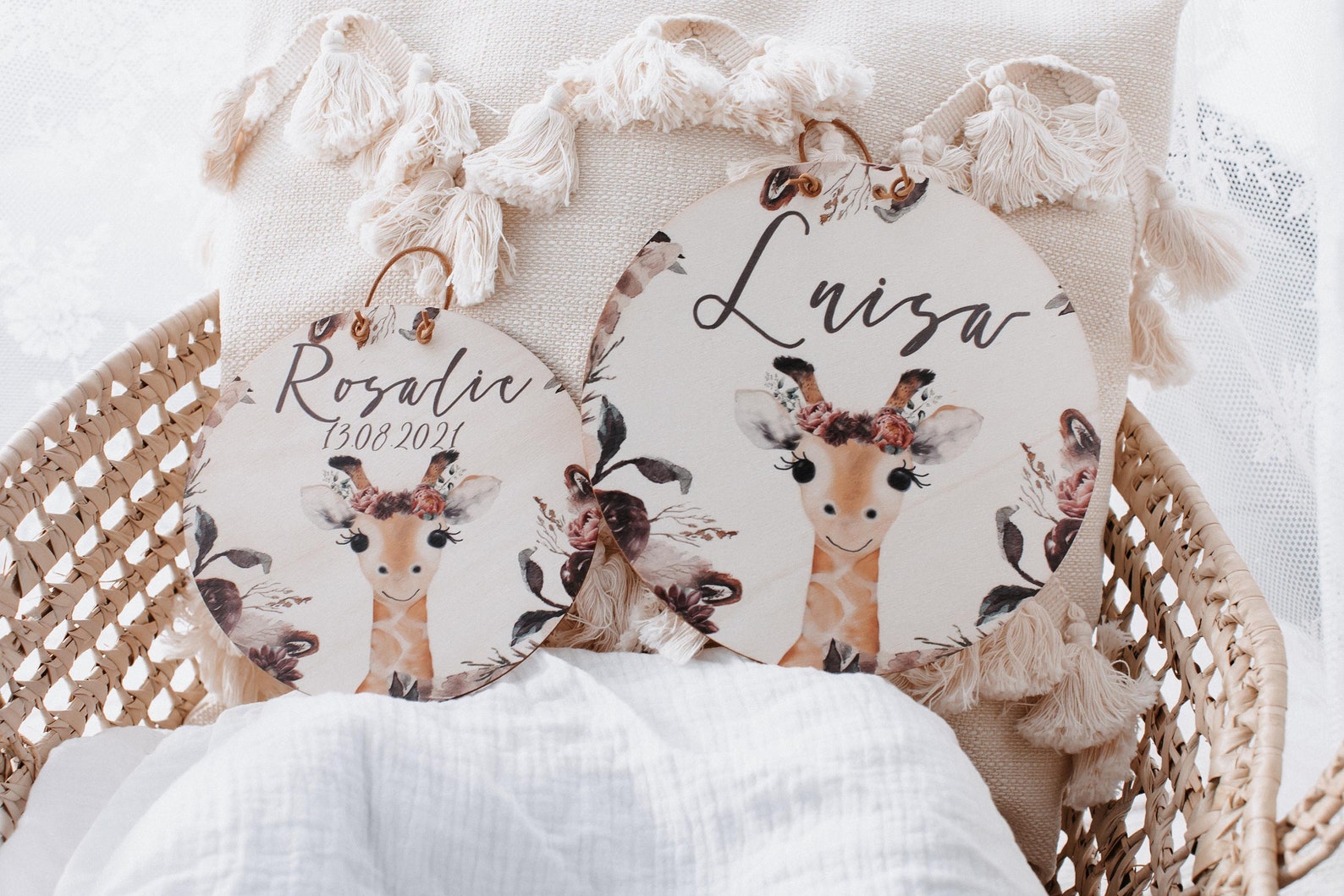 Baby Gift Name Tag Wood Wooden Sign Personalizedname Tag - Etsy
