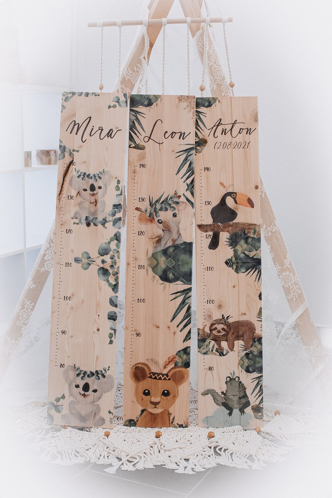 Measuring Bar, Children's Measuring Bar, Jungle Koala, Elephant, Lion ...