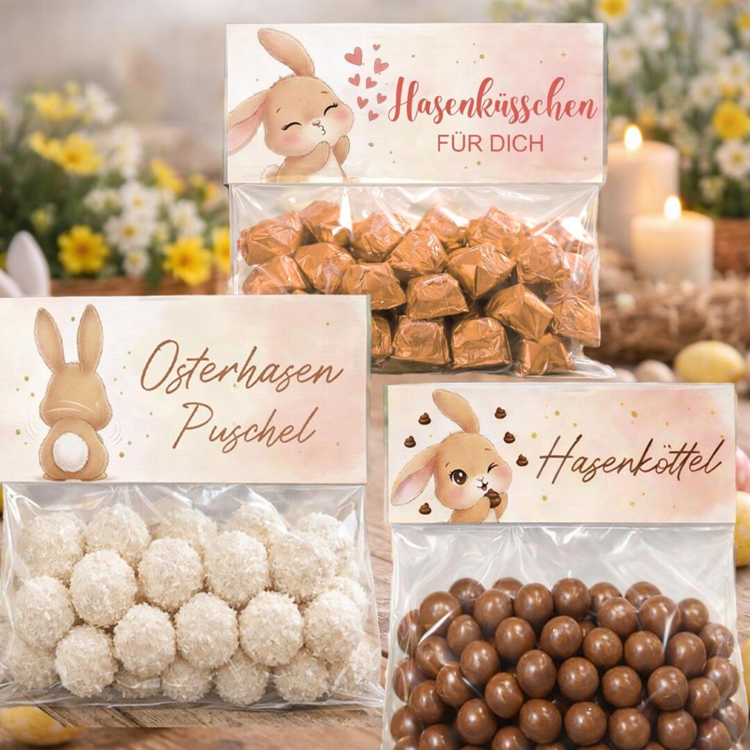 Easter Printable Template Set – Bunny Kisses, Easter Bunny Pom-poms ...