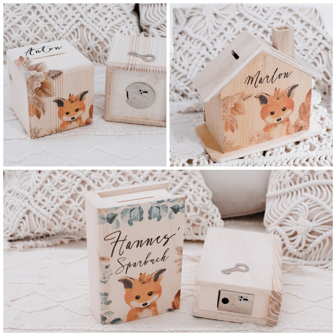 Money Box, Money Box With Name, Money Box for Children, Money Box for ...