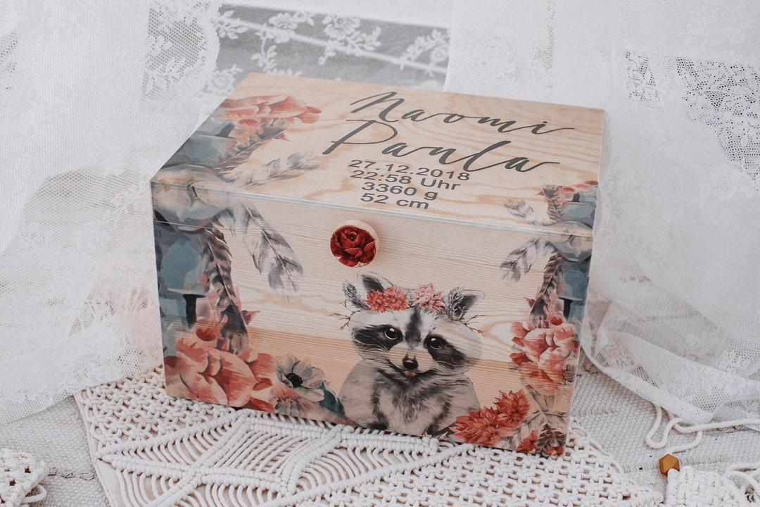 Memory Box, Memory Box Baby, Memory Box Personalized,memory Box Raccoon ...