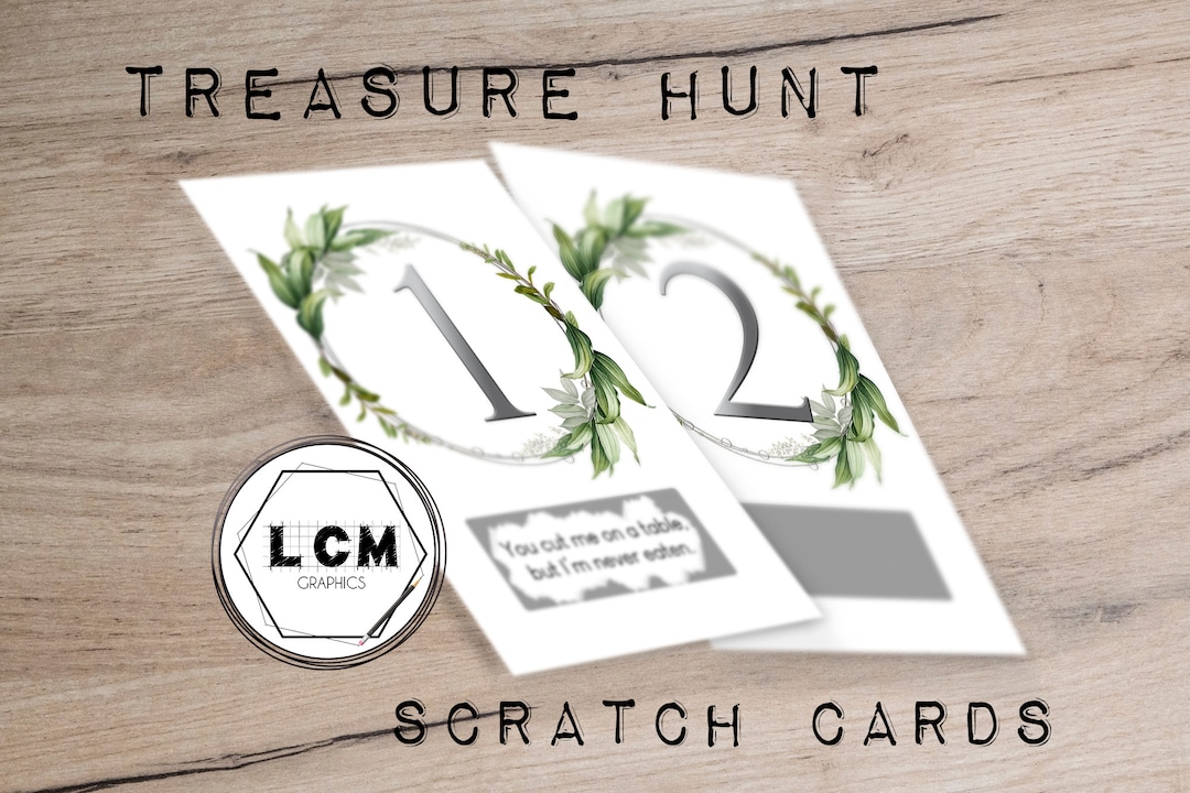 Treasure Hunt Scratch Cards Couples/family Scavenger Hunt - Etsy