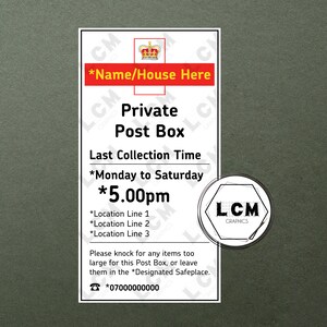 Royal Mail Private Post Box Sign/insert Outdoor Weatherproof ...