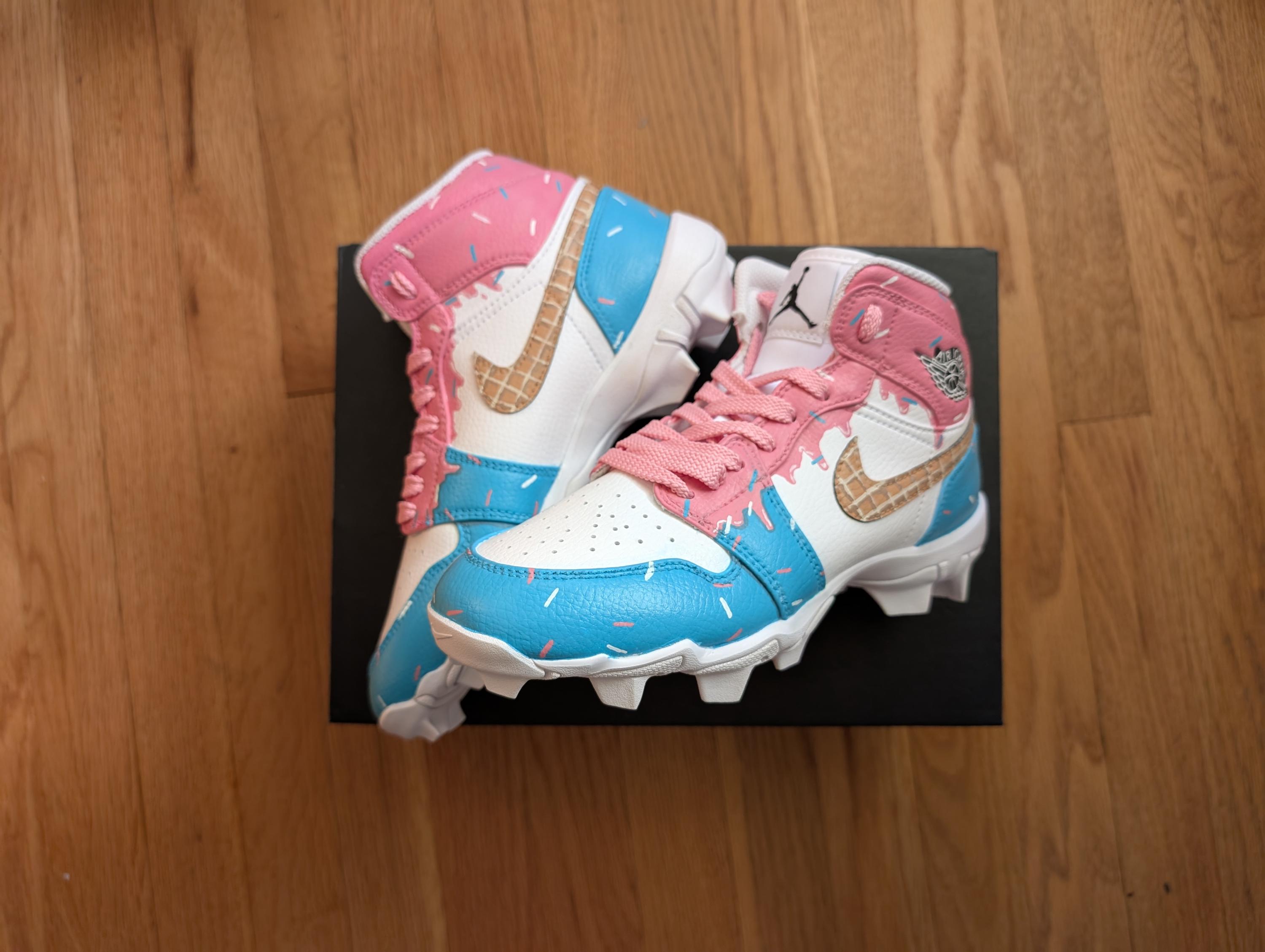 Youth Custom Cleats - Ice Cream - Etsy