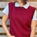 Crew Neck Vest Knitting Pattern: Easy Knit Tutorial (PDF Pattern) - Etsy