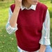 Knitting Pattern - Crew Neck Vest, ENG, FR, Easy to Knit, Advanced ...