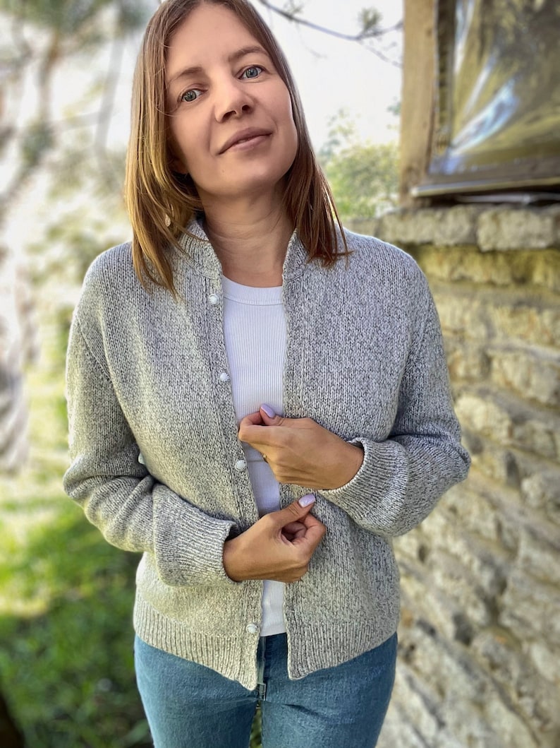 Knitting Pattern Sweater Cardigan Flat Knit Bottom up - Etsy