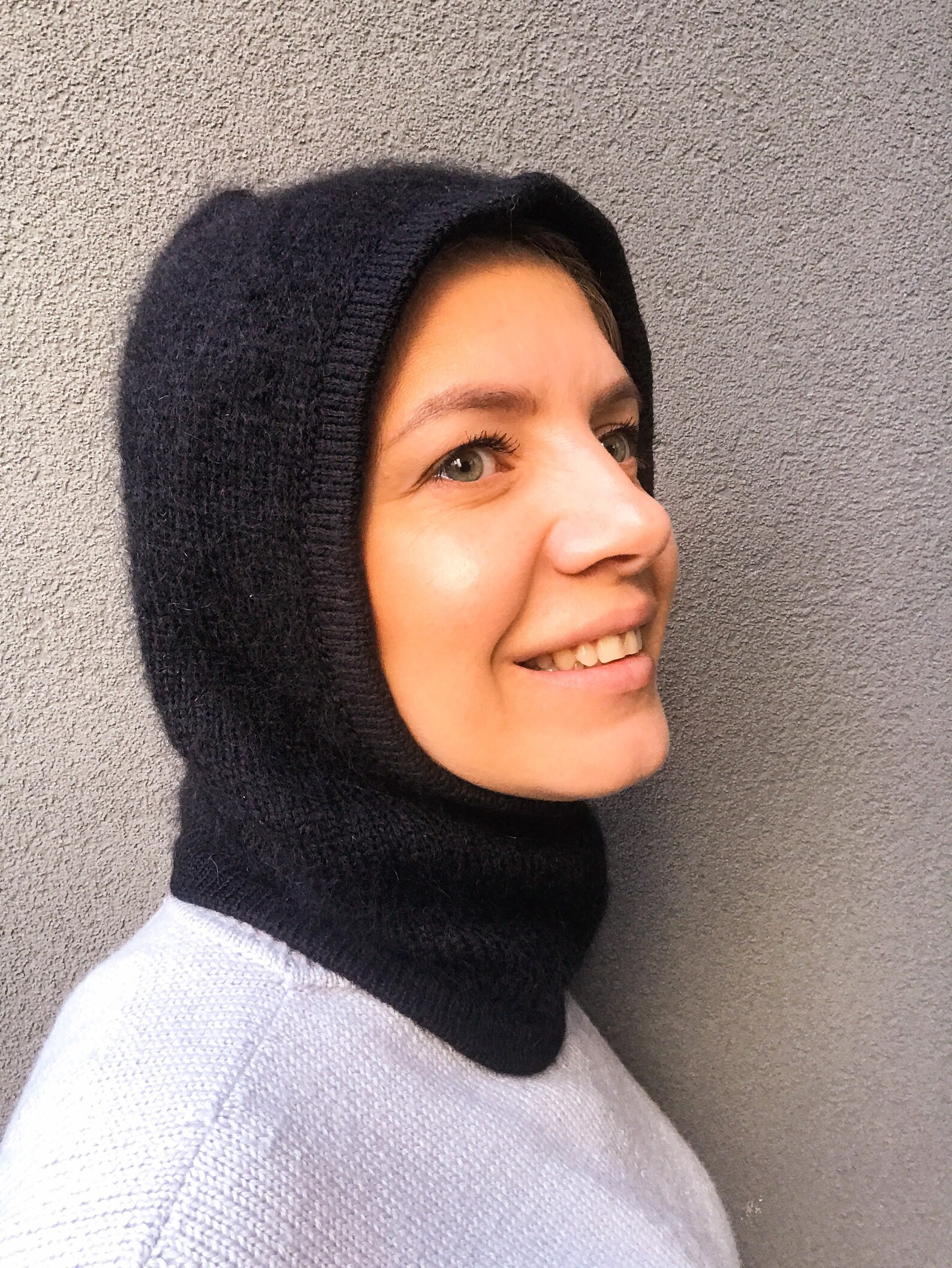 Hooded Cowl for Women Hand Knitted of Merino Wool and Mohair - Etsy