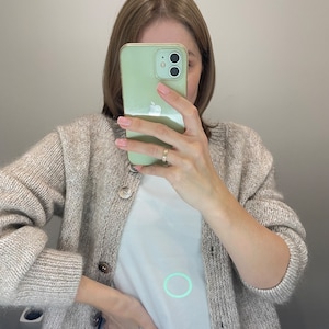 KNITTING PATTERN for Soft Loop Cardigan, Classic Sweater Cardigan With ...