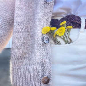 KNITTING PATTERN for Soft Loop Cardigan, Classic Sweater Cardigan With ...