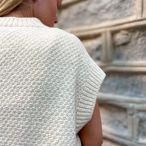 Pearl Texture Vest Knitting Pattern: Easy to Knit Tutorial (PDF Pattern ...