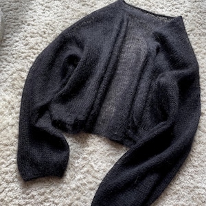 KNITTING PATTERN for Kristina Cardigan, Adjustable Body Length, Almost ...