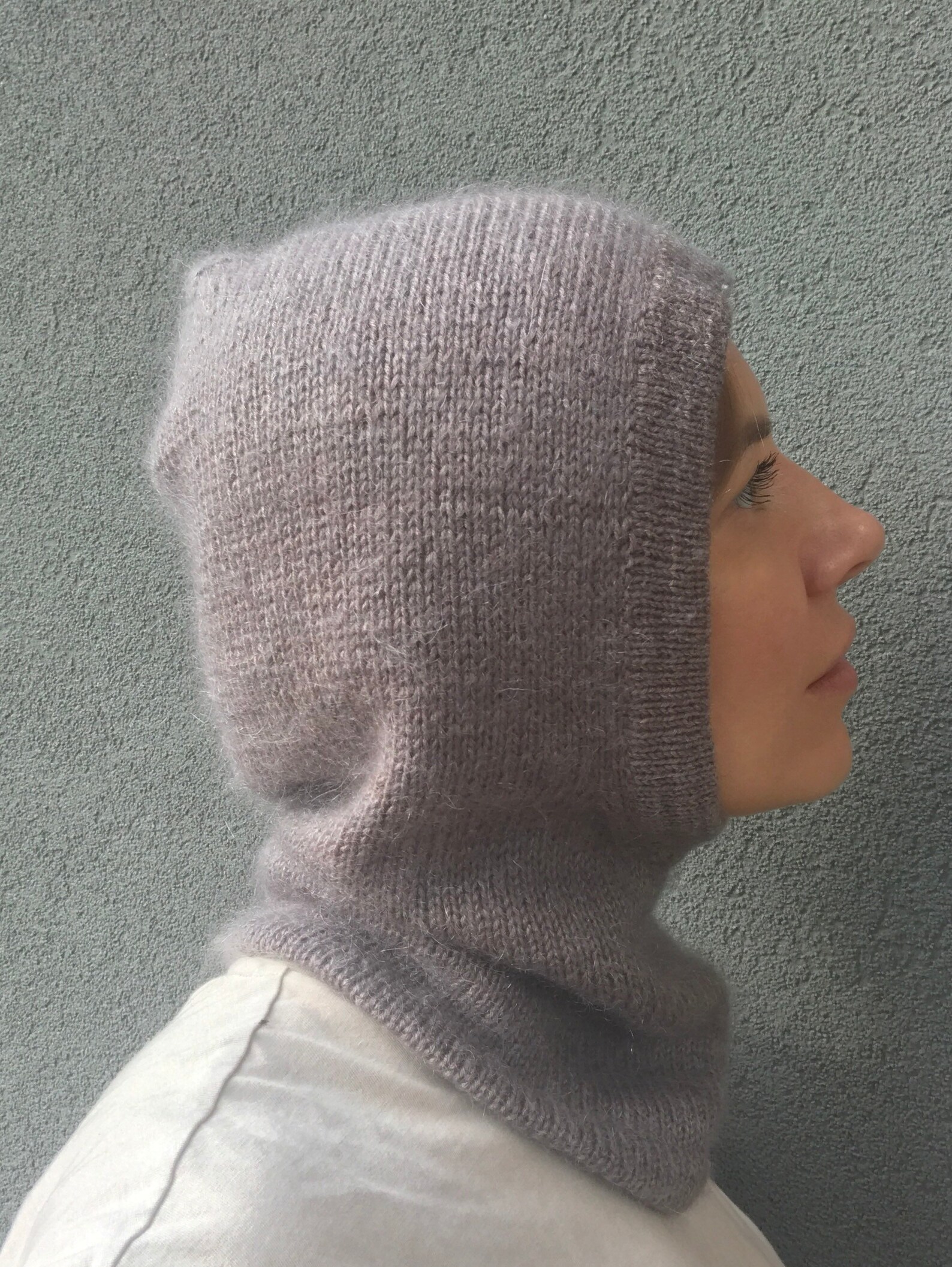 Hooded Cowl for Women Hand Knitted of Merino Wool and Mohair - Etsy