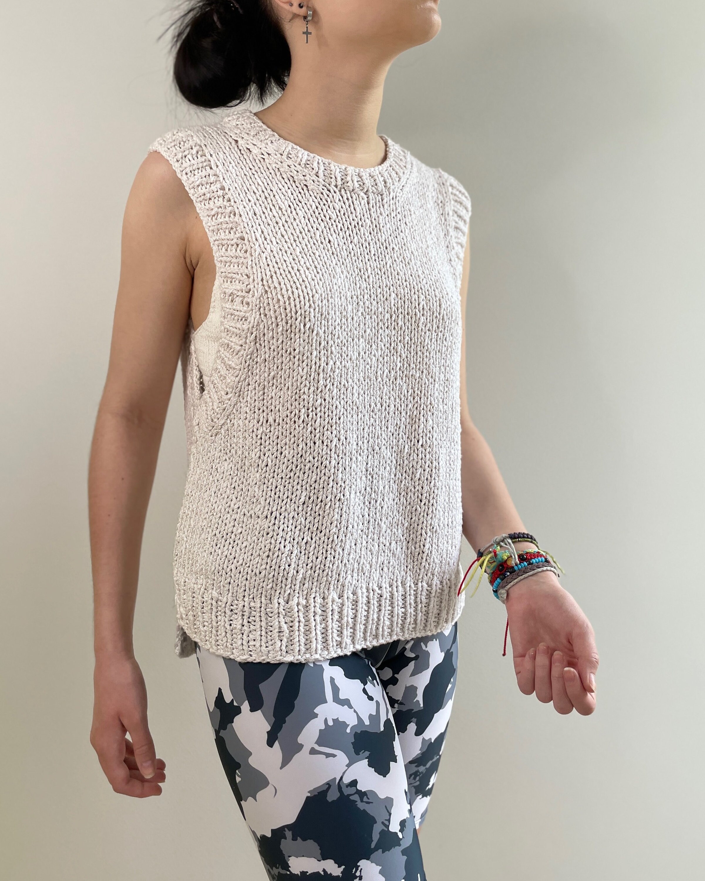 Chunky Knit Vest Pattern: Oversized Armholes Slipover (PDF Pattern With ...