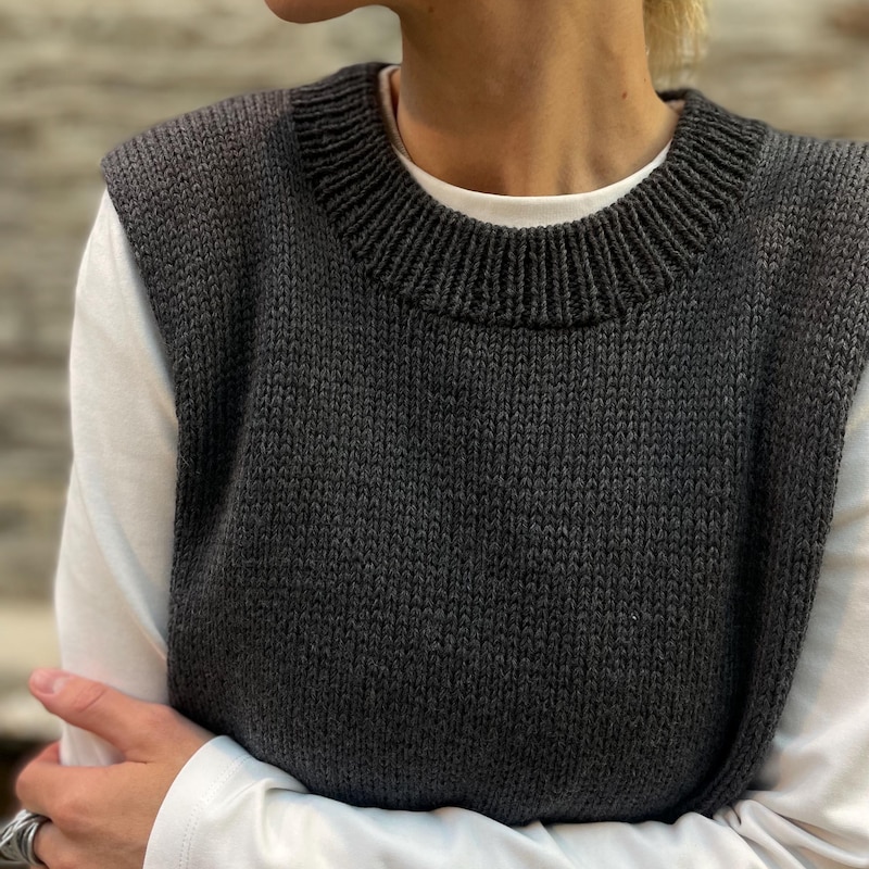 Hand Knit Vest - Etsy